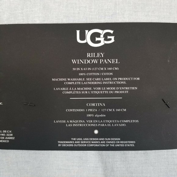UGG | Accents | New Ugg Riley Tab Top Window Curtain Panel 5 X 63 Denim ...
